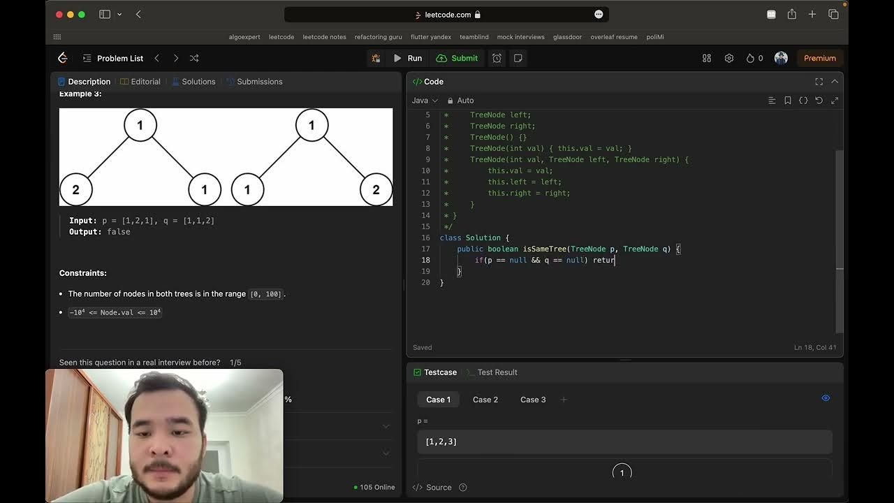 100. Same Tree - LeetCode Solution | Java - YouTube