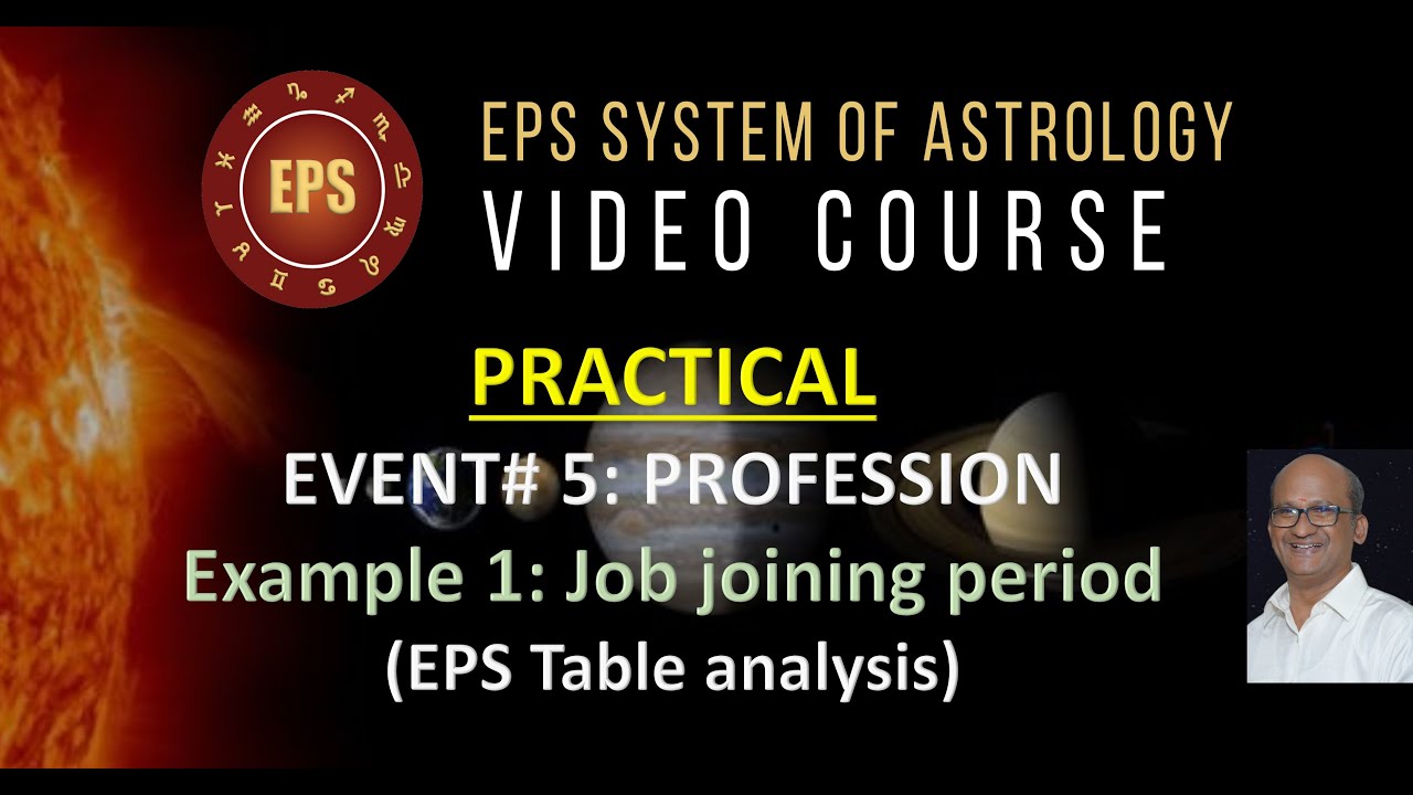 EPS Video course - Event 5-PROFESSIONAL PROSPECTS- Example 1: Job ...
