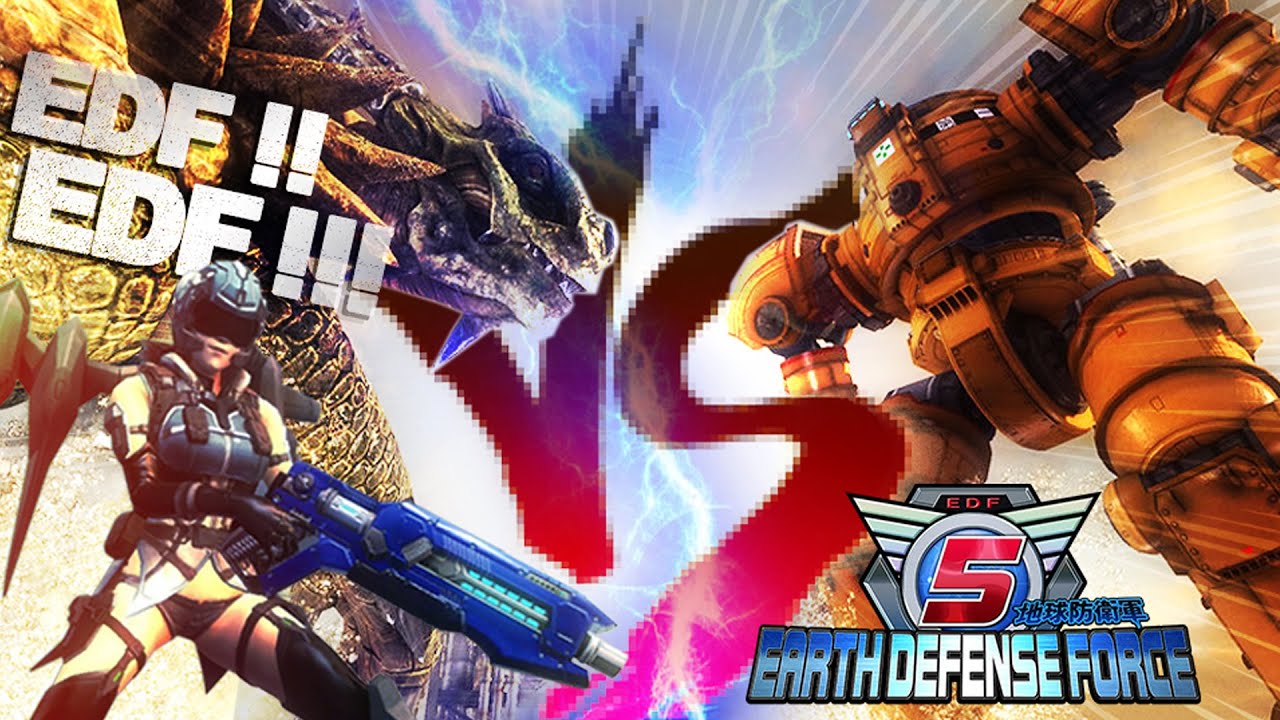 EARTH DEFENSE FORCE 5 - Barga vs Achelus - YouTube