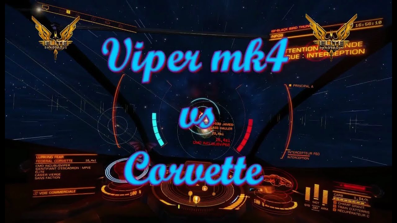 Elite Dangerous / Viper MK4 vs Corvette ⚡ / Without mine ! - YouTube