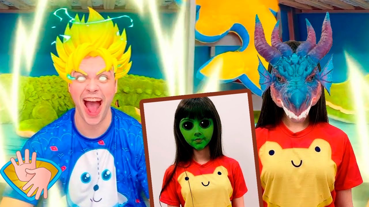 LUCCAS NETO E GI BRINCAM COM FOTOS ENGRAÇADAS (Funny videos for kids) 👋 ...