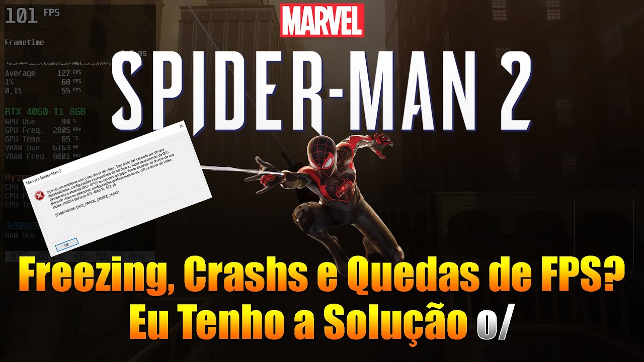 Spider-Man 2 - Freeze, Crash e Quedas de FPS? Aprenda a Consertar o ...
