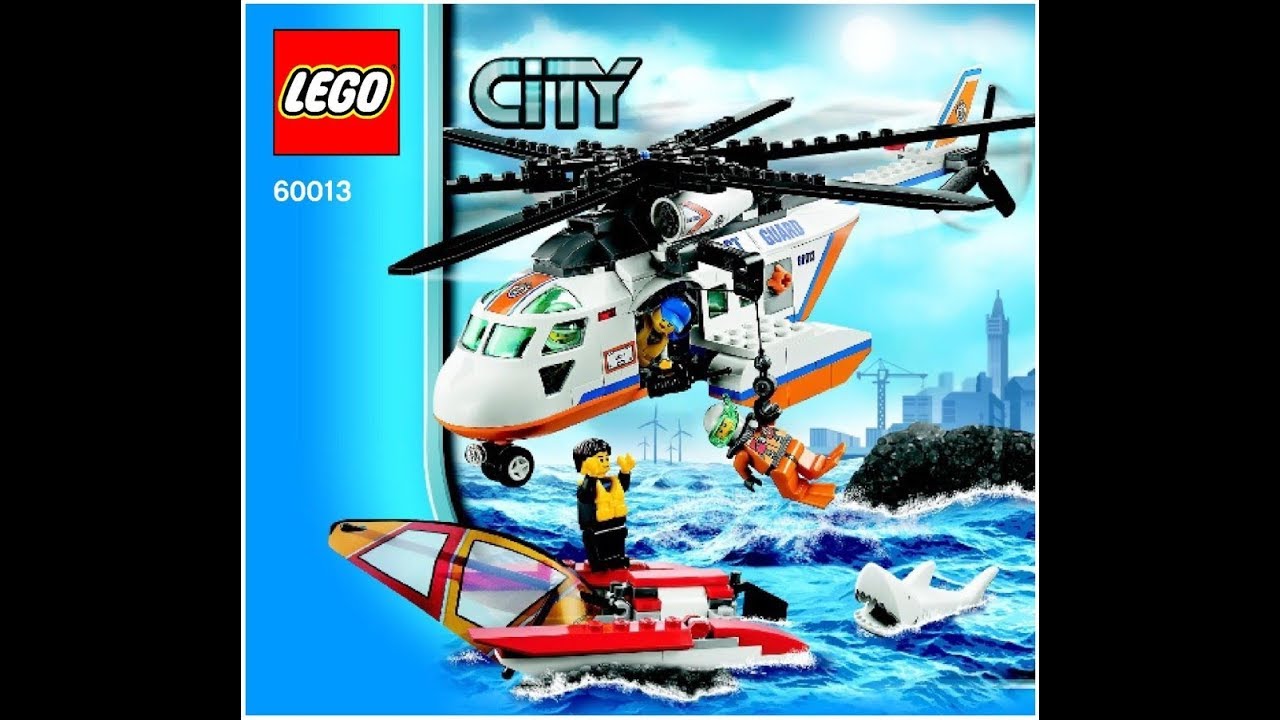 LEGO CITY Coast Guard Patrol Helicopter with Catamaran 60013 ...