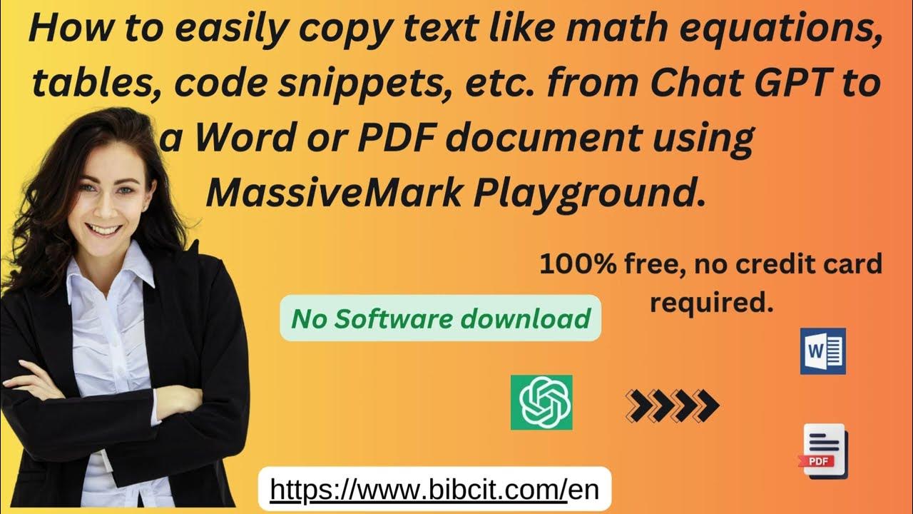 How to easily copy text with math equations, tables, code snippets from ChatGPT to a Word or PDF ...