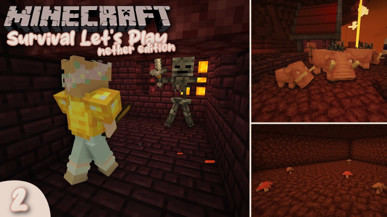 Fortress Explorations + Sad Little Food Farm | Nether Survival | Ep 2 ...