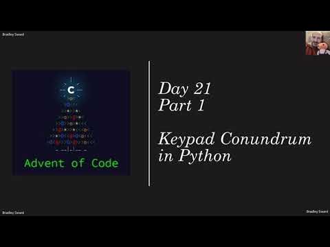 Advent of Code 2024 - Day 21 - Part 1 - Keypad Conundrum in Python - YouTube