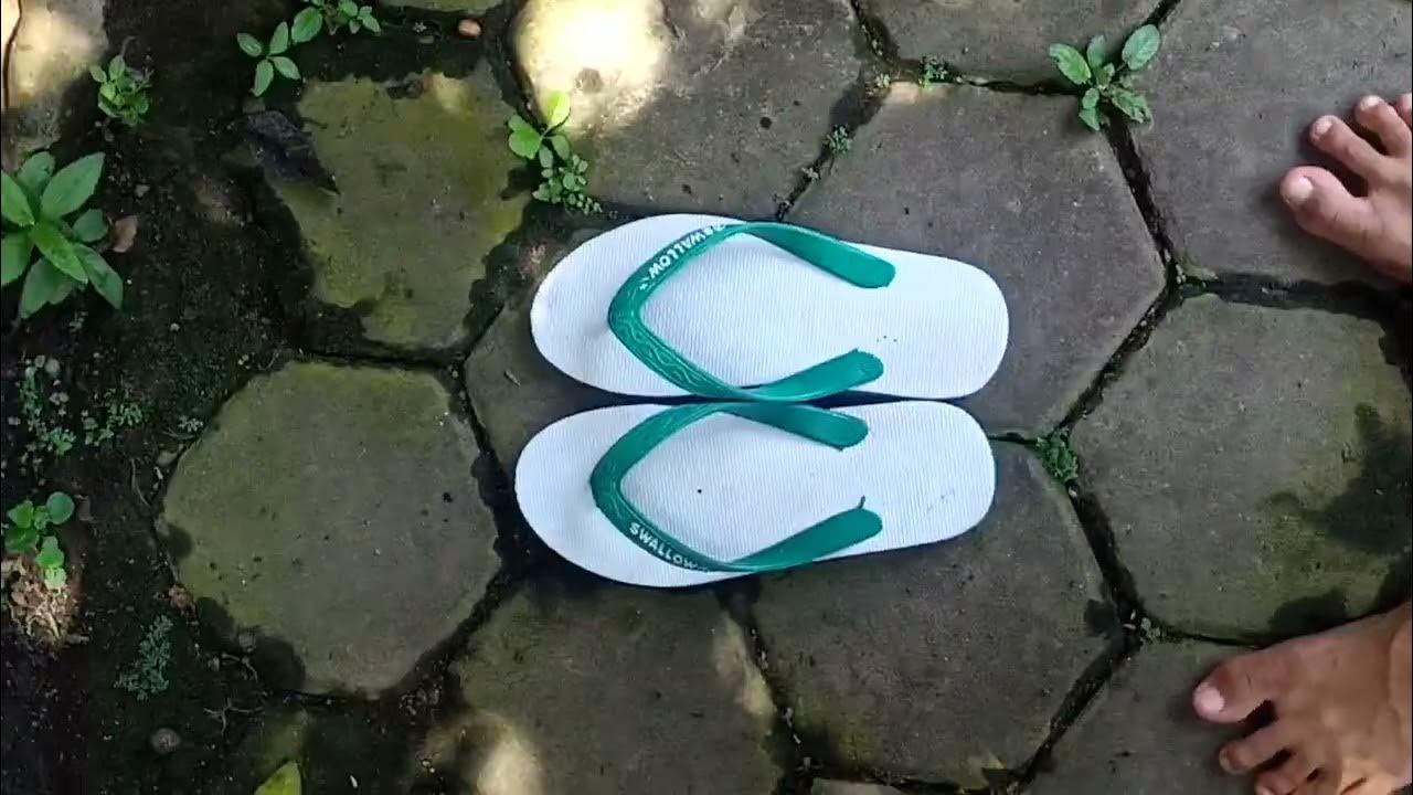 tutorial cara pakai sendal jepit swlow - YouTube