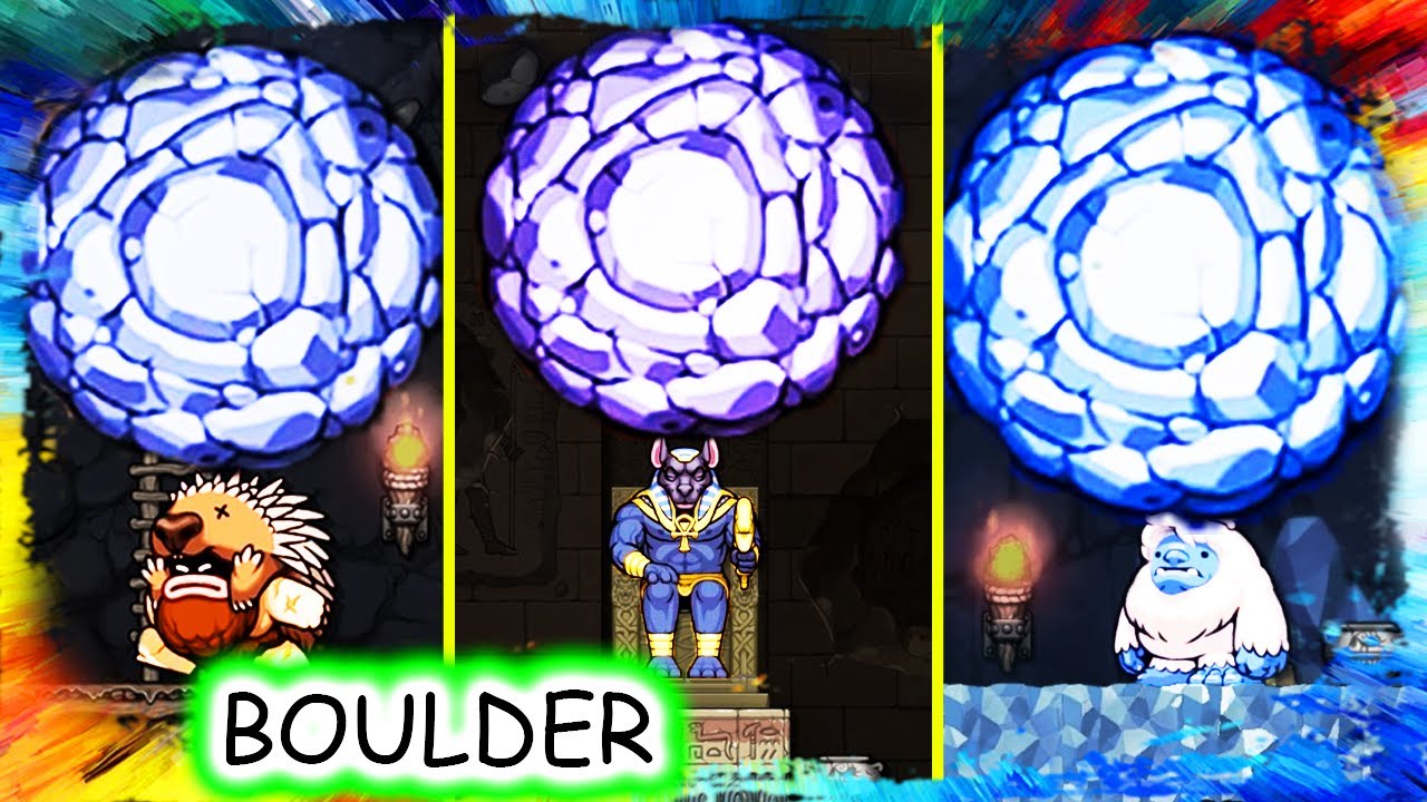 Spelunky 2 Boulder vs Bosses - YouTube