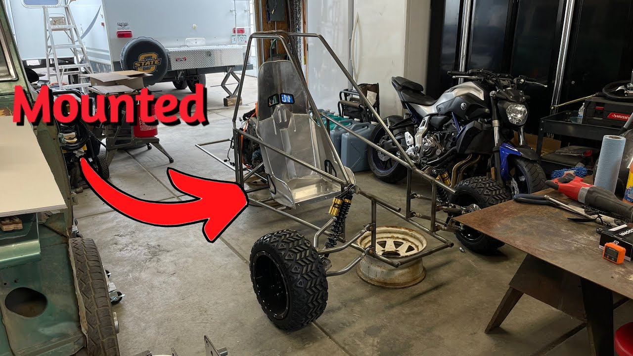 I got my cross kart engine mounted - YouTube
