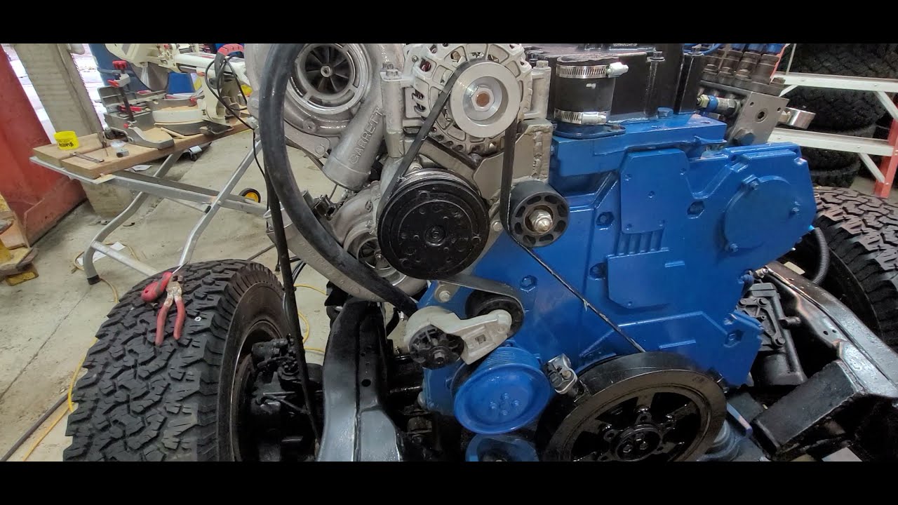 DT466 in a FORD SUPER DUTY - Belt Drive and Accessories - YouTube