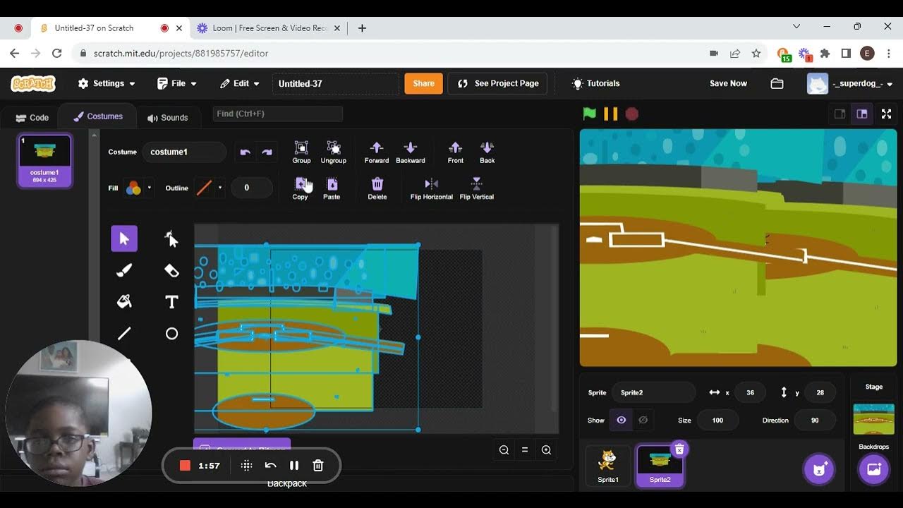 How to make a scrolling background in scratch! - YouTube