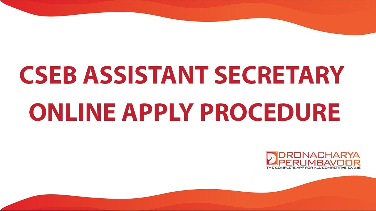 CSEB ASSISTANT SECRETARY ONLINE APPLY PROCEDURE #cseb #csebexam # ...