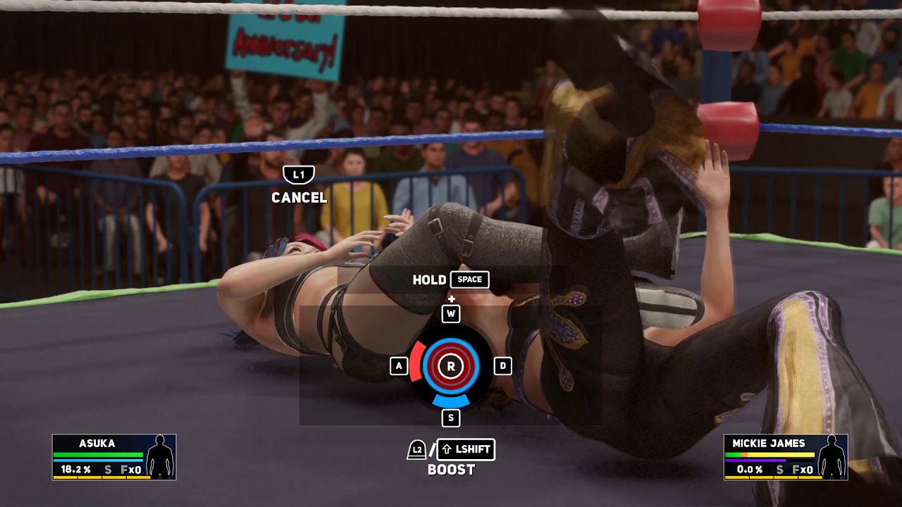 RYONA リョナ ASUKA DOMINATES MICKIE JAMES SUBMISSION SCISSORS WWE 2K18 ...