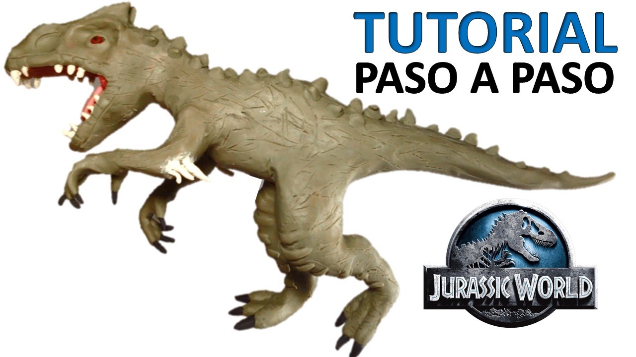 COMO HACER UN DINOSAURIO INDOMINUS REX DE PLASTILINA MI MUNDO DE ...