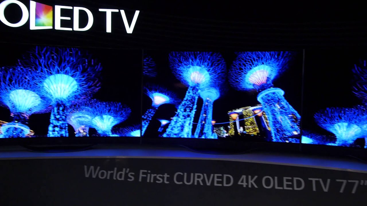 Up Close With LG's Curved 4K OLED, Bendable Screen, and 8K TV - YouTube