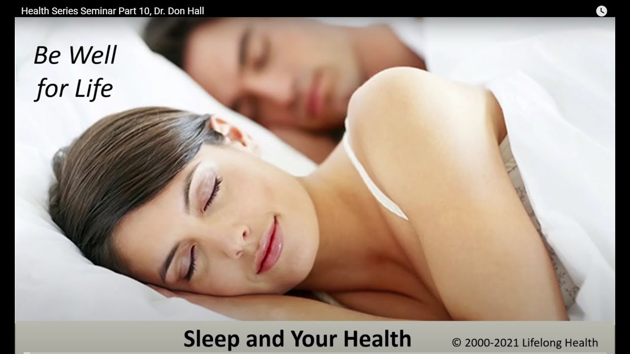 Health Series Seminar Part 10, Dr. Don Hall - YouTube