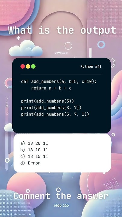 Python Challenge #41: Default Arguments – What’s the Output? - YouTube