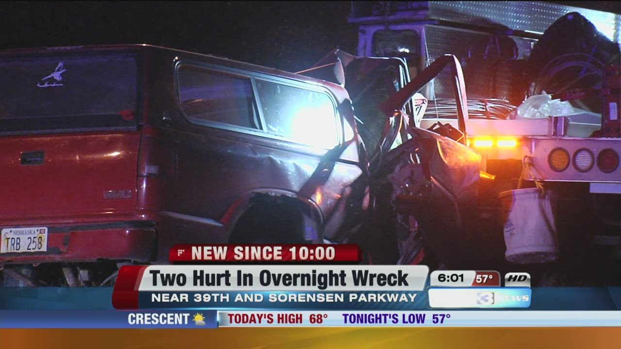 OPPD worker changing street light falls after crash - YouTube