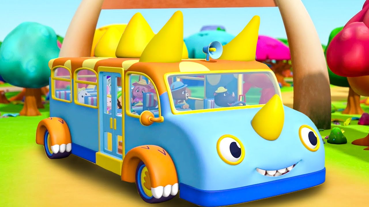 Fun Bus Ride with Wheels On The Bus : Dino Safari + More Cartoon Videos ...