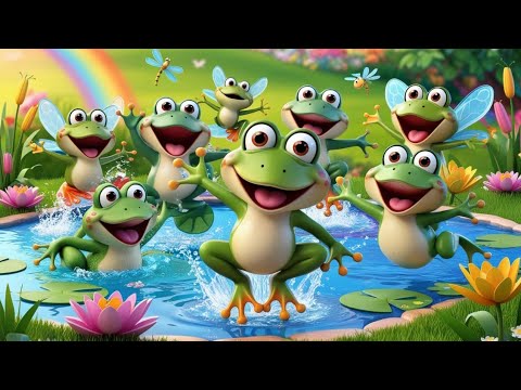 "🎶 Jumping Fun! FIVE Little Frogs Pool Party Rhymes | Kids Nursery ...