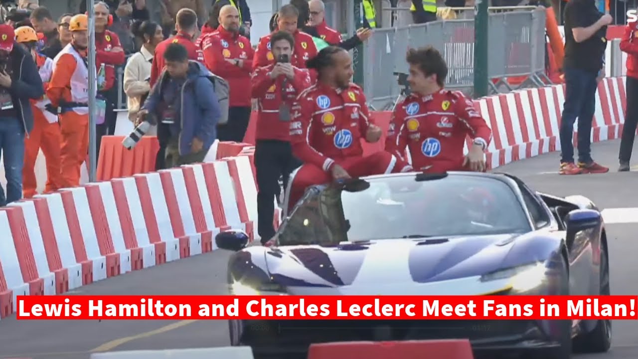 FERRARI SHOCKER! Lewis Hamilton and Charles Leclerc Meet Fans in Milan ...