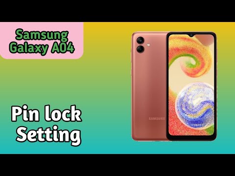 how to set pin lock in Samsung Galaxy A04s, Samsung Galaxy A04mein pin ...