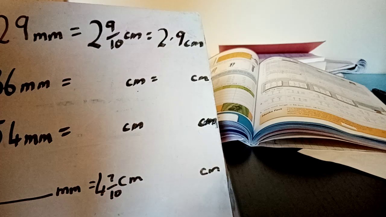 Length- writing mm as cm in fraction and decimal form - YouTube