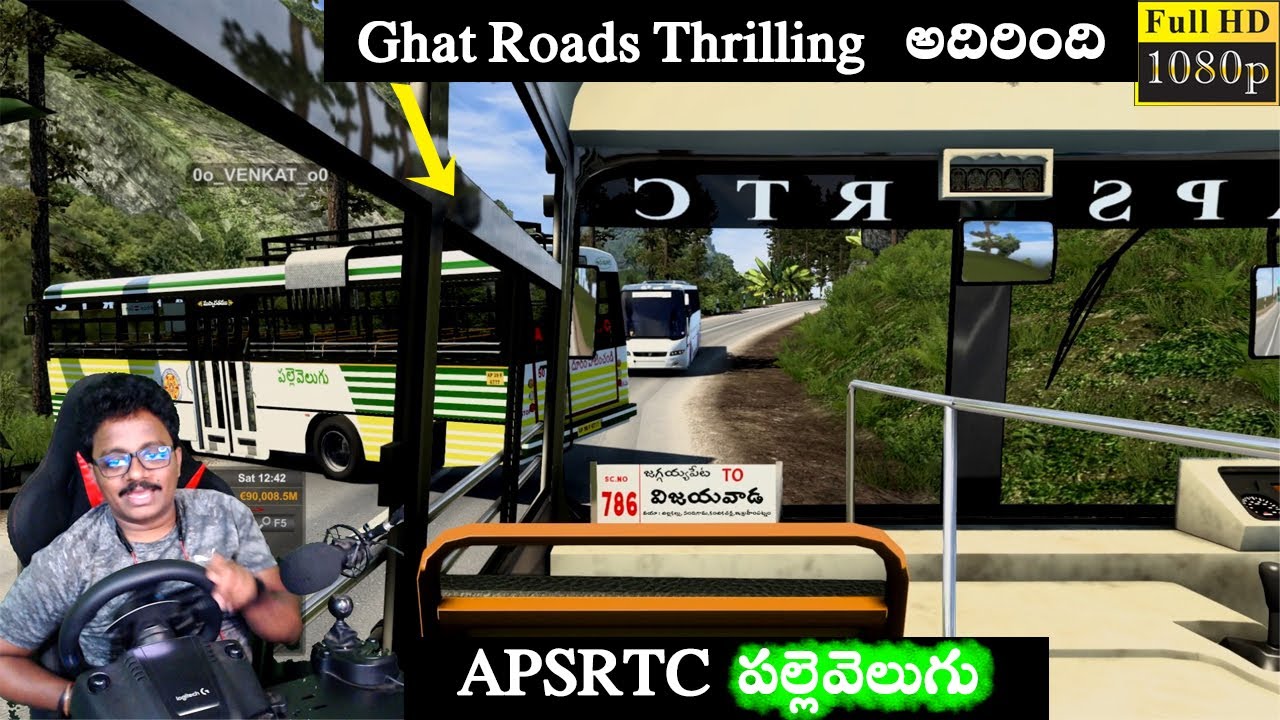 APSRTC Pallevelugu on Dangerous Ghat Realistic Bus Driving with ...