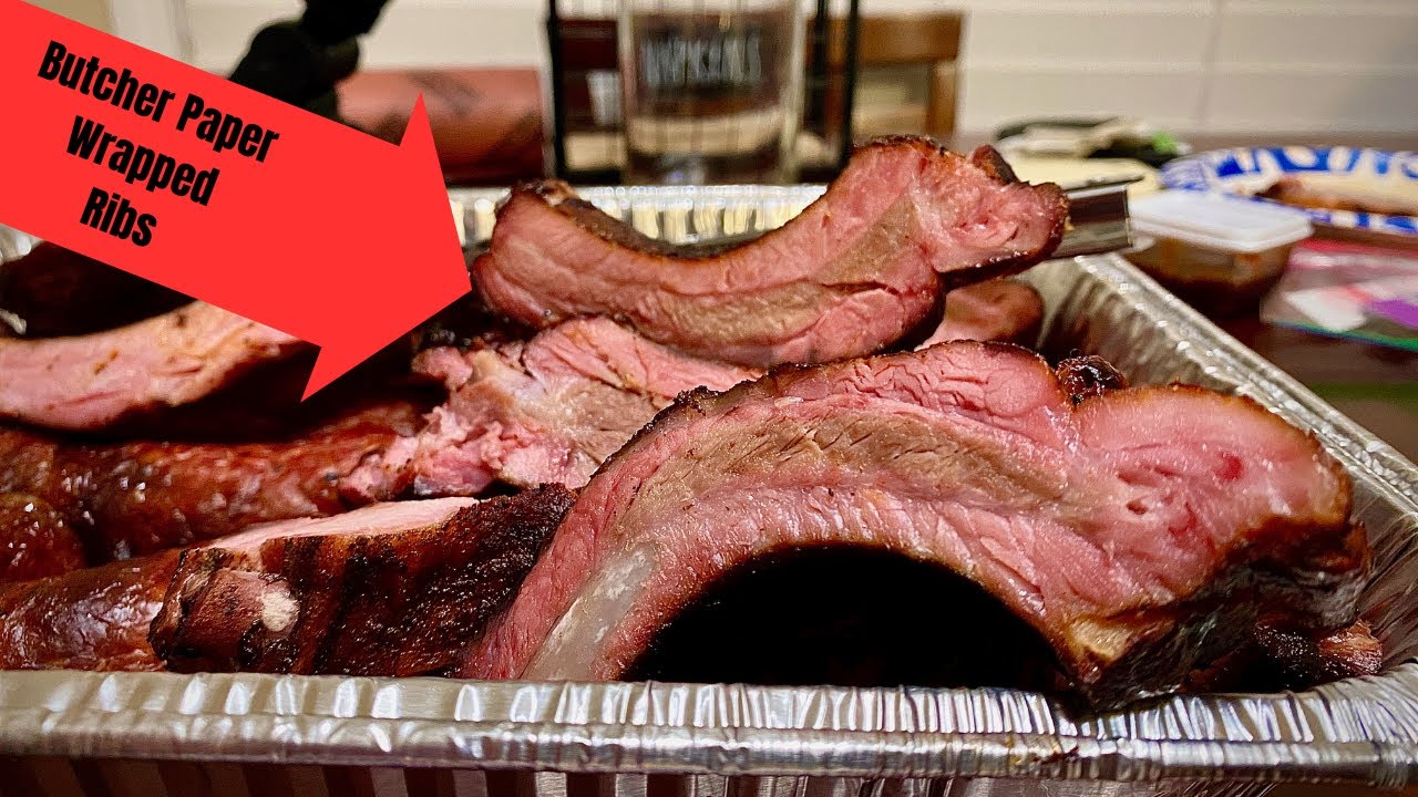 Butcher Paper Ribs on the Oklahoma Joes Offset - YouTube