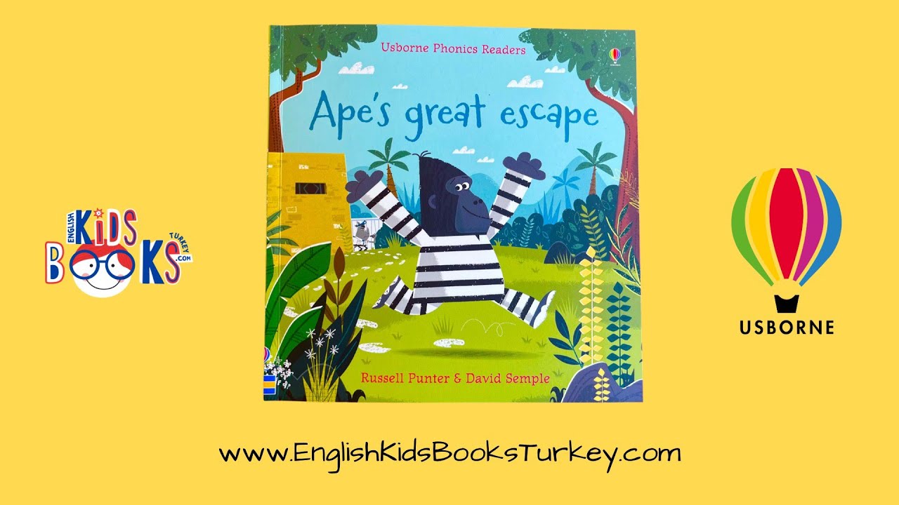 Usborne Phonics Readers - Ape’s Great Escape - YouTube