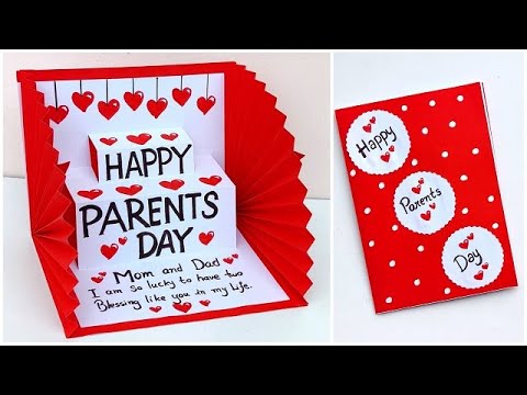 DIY Parents day pop up card 2024 / Parents day card making ideas ...