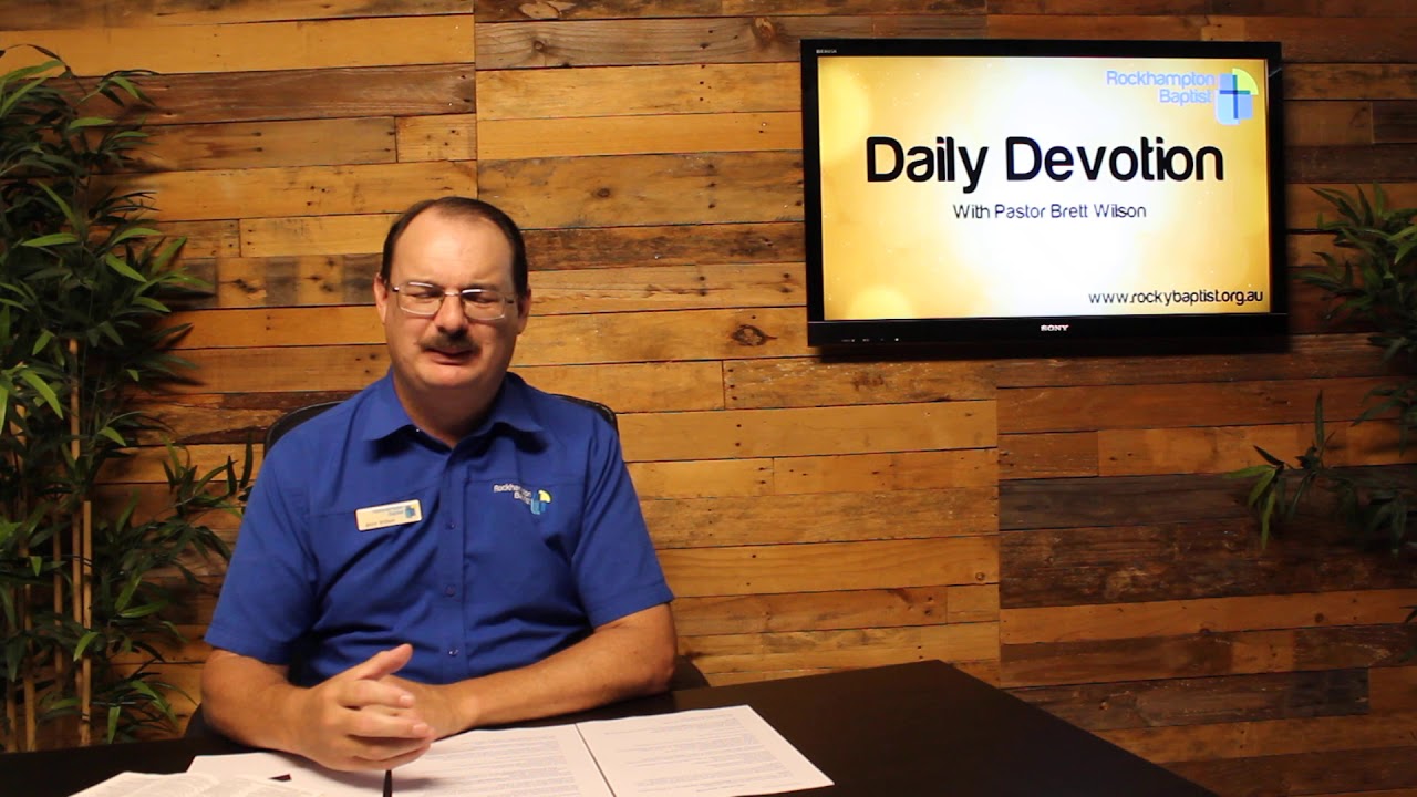 Daily Devotion with Pastor Brett (31 March 2020) - YouTube