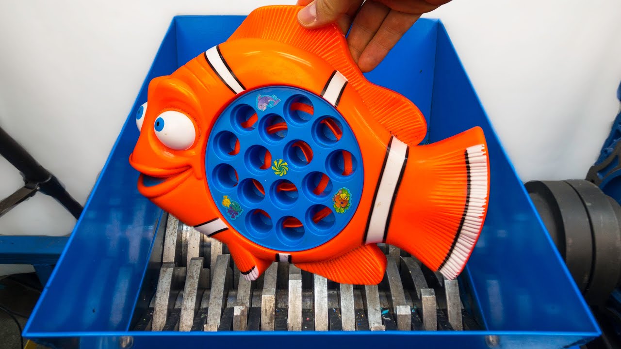 What Happens When You Shred a Nemo Fishing Toy? - YouTube