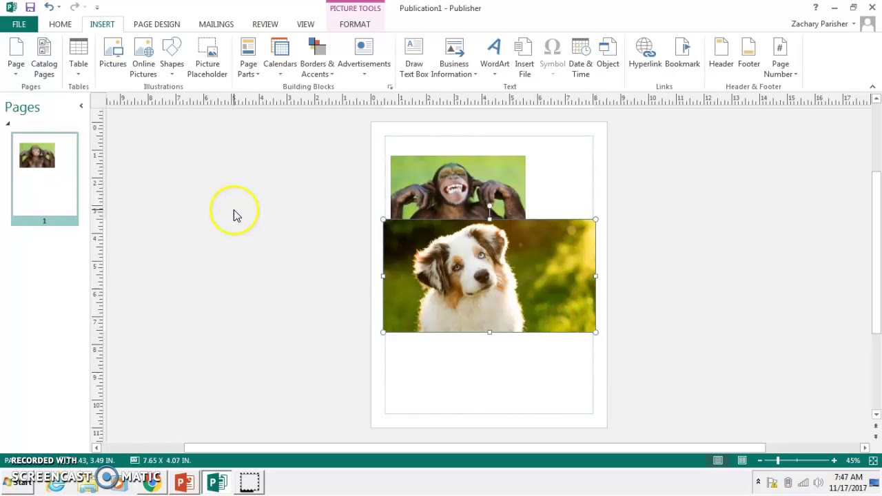 Inserting & Formatting a Picture in Publisher - YouTube