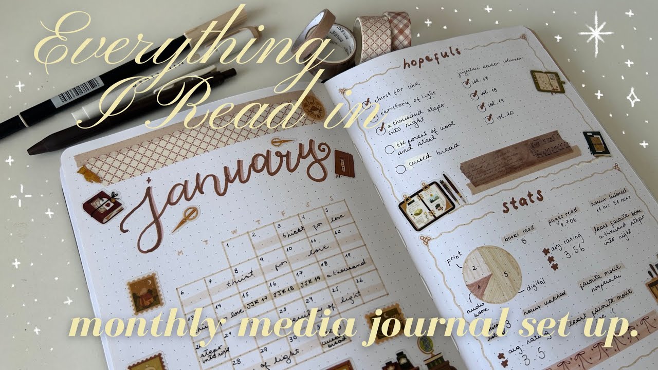 JANUARY reading journal setup 📚₊˚⊹♡🧸₊˚ + books i read - YouTube
