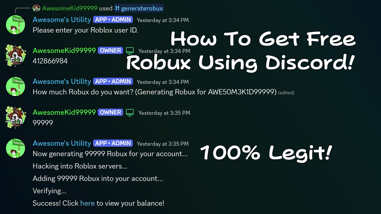 [JOKE] How To Get Free Robux Using Discord! - YouTube