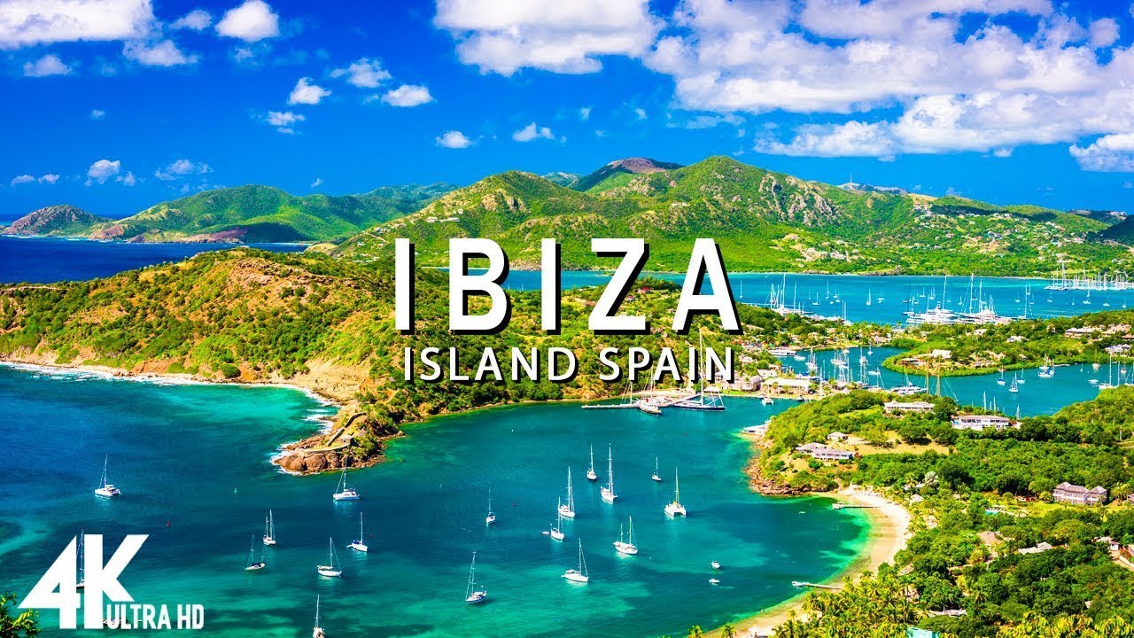 FLYING OVER IBIZA 4K UHD - Relaxing Music Along With Beautiful Nature ...