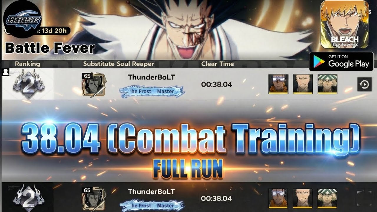 (Bleach Soul Resonance) Combat Training Full Run 38.04 Sec. # ...