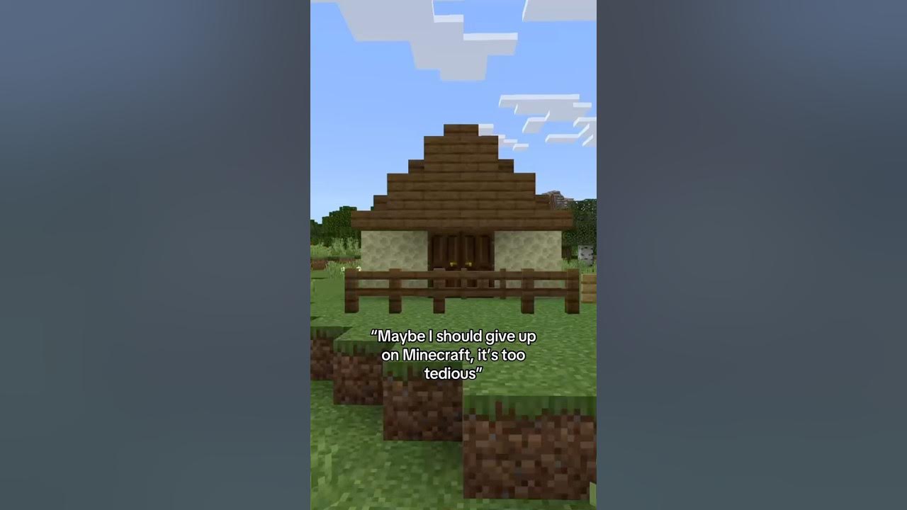 “Maybe I should give up on Minecraft, it’s too tedious” - YouTube