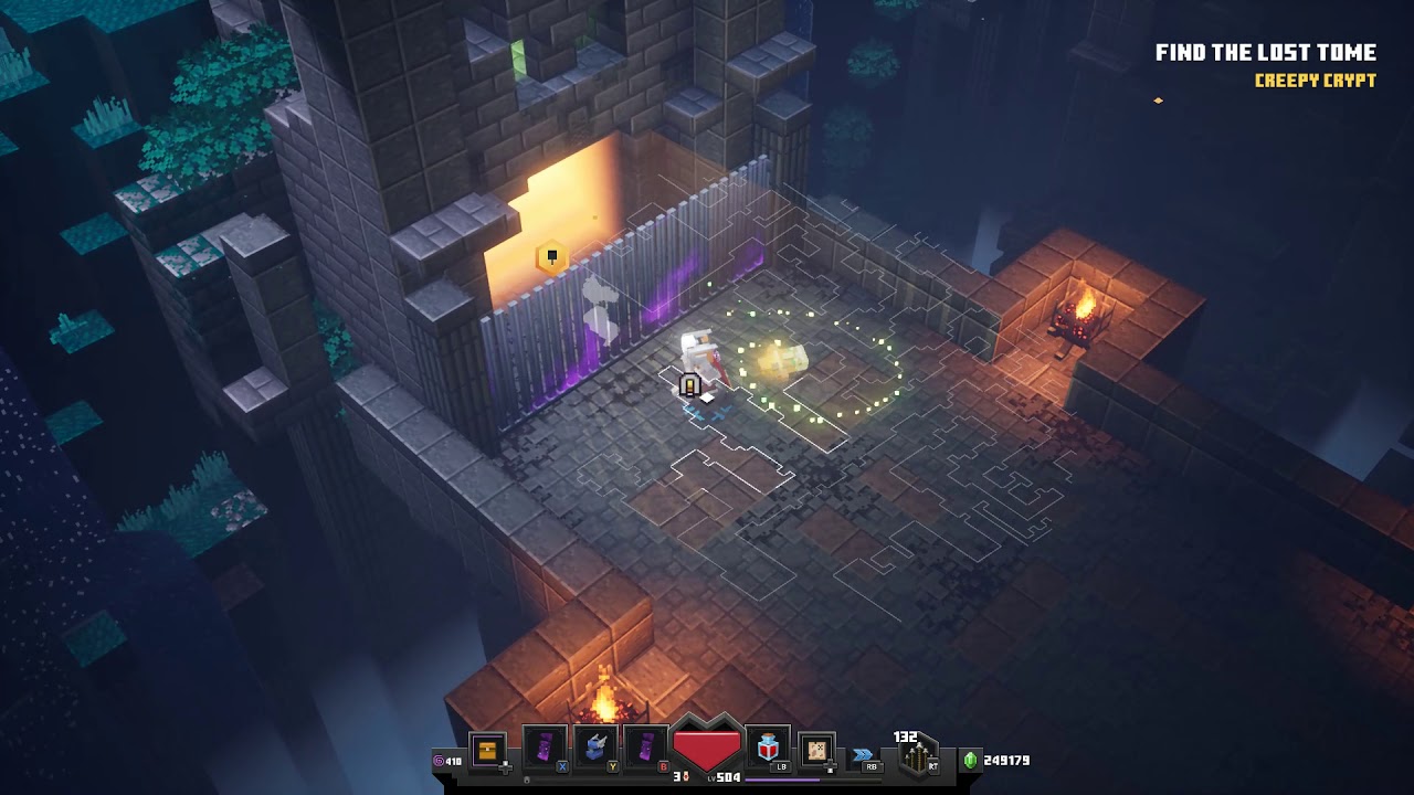 Minecraft Dungeons - Creepy Crypt Barrier Skip - YouTube