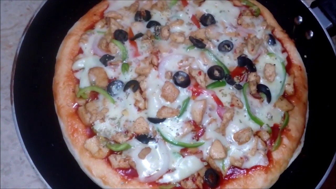 How to make chicken pizza| Easy pizza| Chicken pizza recipe - YouTube