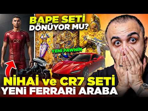 YENİ RONALDO SETİ VE FERRARİ ARABA 😱 (BAPE SETİ GELİYOR MU?) NİHAİ SET VE ÖDÜL YOLU | PUBG Mobile