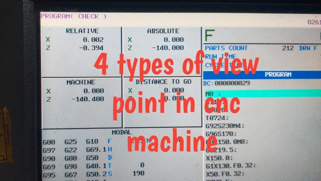 4 types of view point in cnc machine tutorial videos / relative ...