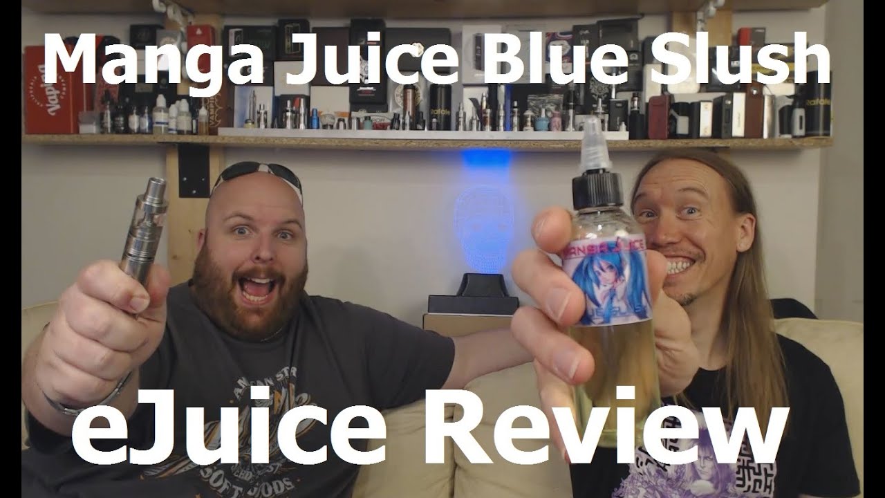 Manga Juice Blue Slush eJuice Review - YouTube