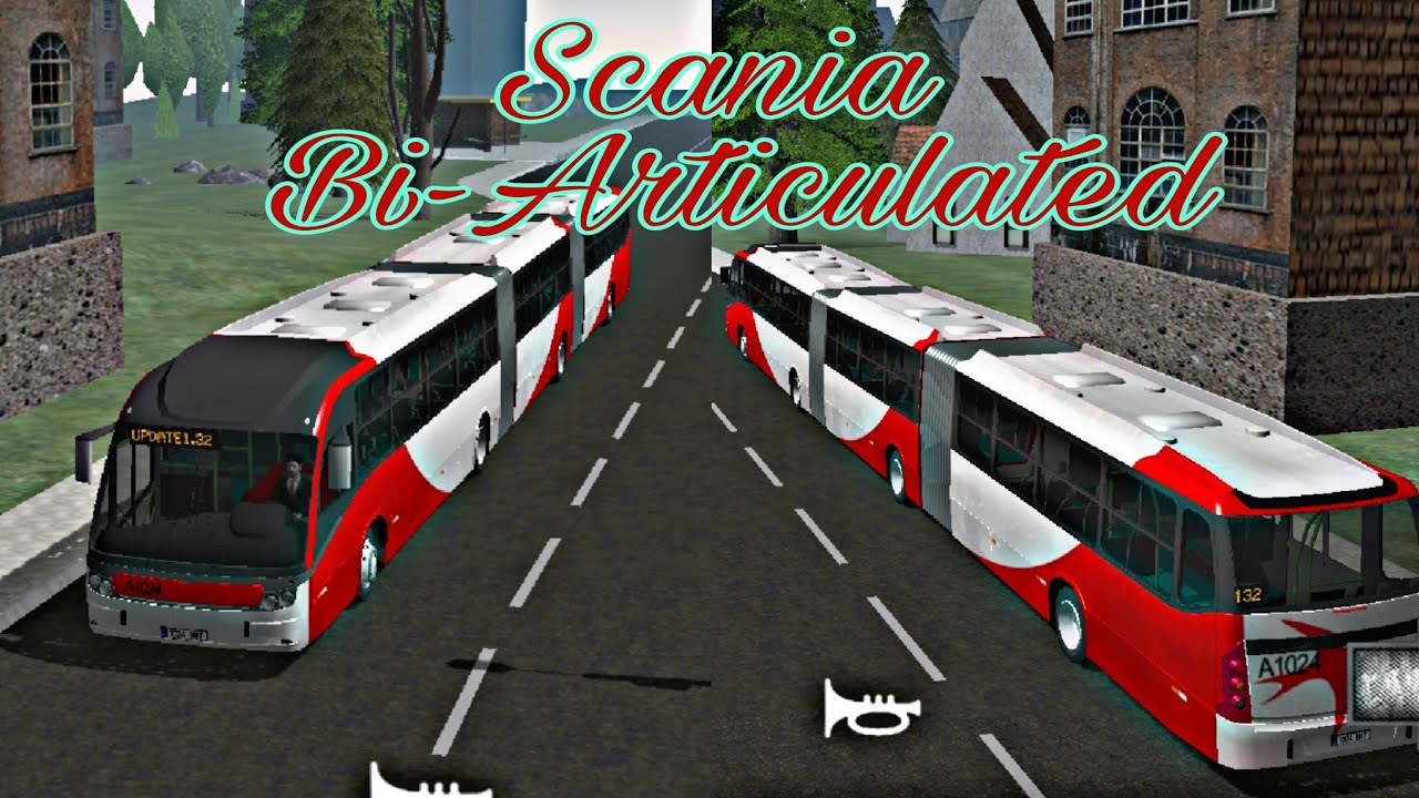 Public Transport Simulator: Scania Bi-Articulated Bus/Bendy Bus - YouTube
