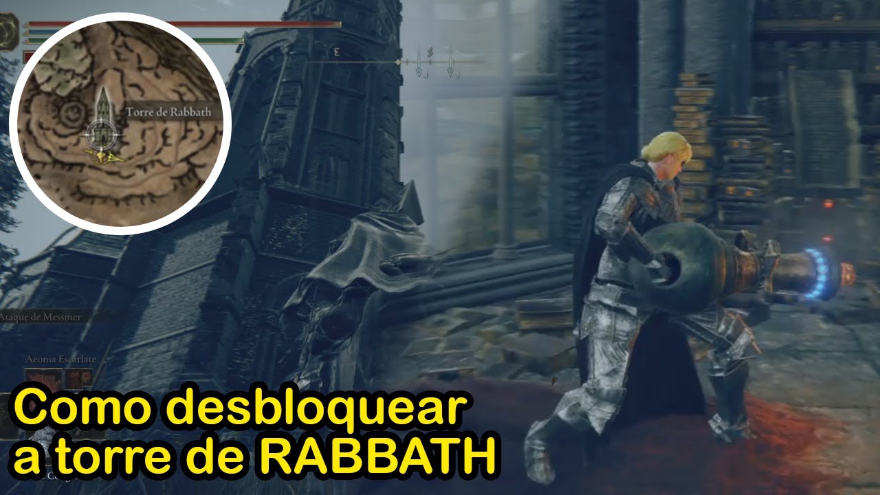 Como desbloquear a torre de Rabbath e pegar o canhão de rabbath! Elden ...