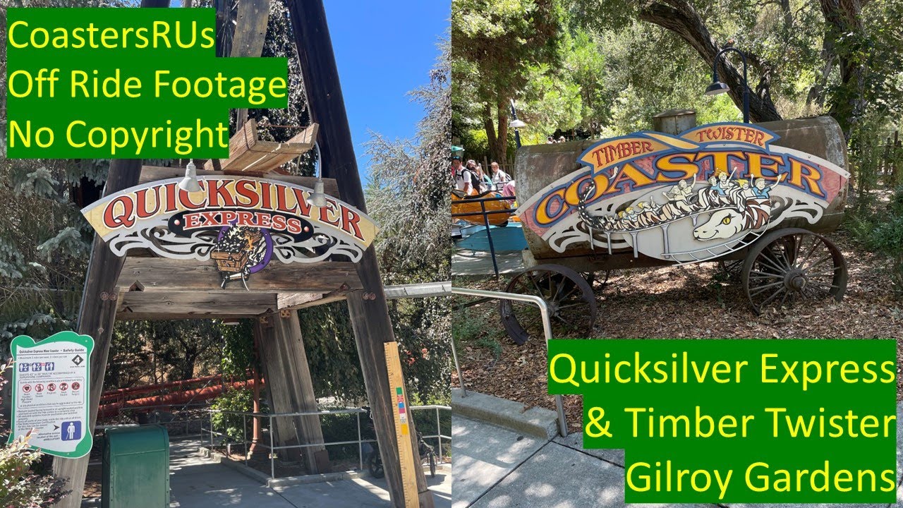 Quicksilver Express & Timber Twister at Gilroy Gardens Off Ride Footage ...
