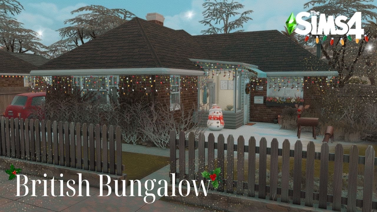 || British Bungalow || British Save File || Sims 4 || Speed Build || No ...