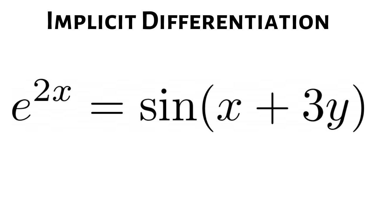 Learn how to use Implicit Differentation to Find dy/dx in the equation ...