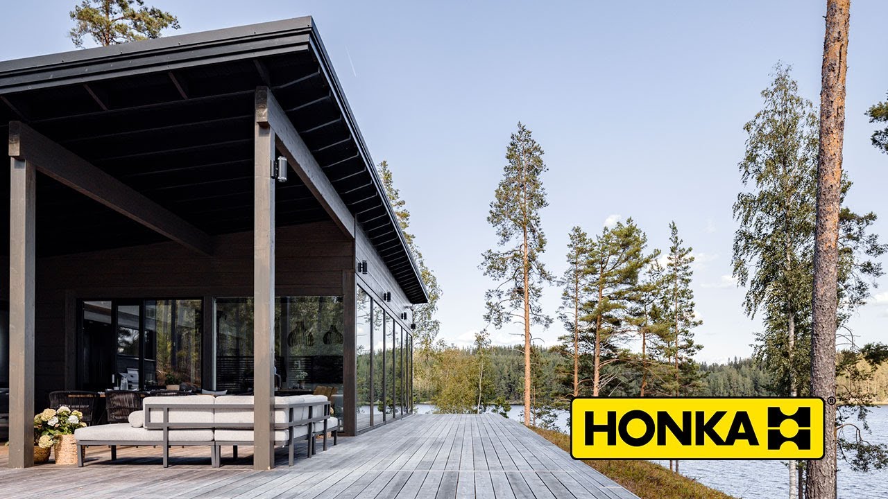 Visiting the log villa of Antti, Eija and Aleksanteri - Honka Lastu ...